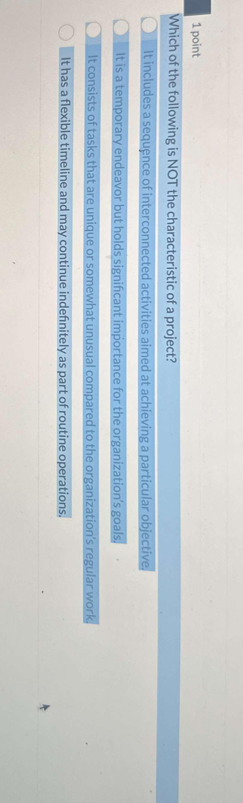 Solved 1 ﻿pointWhich of the following is NOT the | Chegg.com