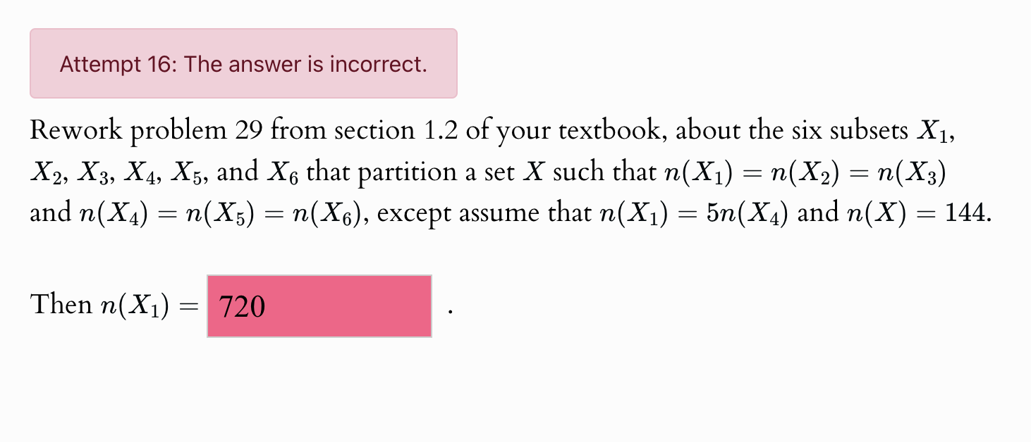 Solved Attempt 16: The answer is incorrect.Rework problem 29 | Chegg.com
