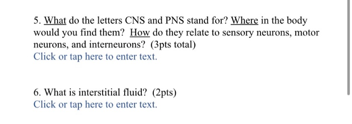 Solved 5. What do the letters CNS and PNS stand for? Where | Chegg.com