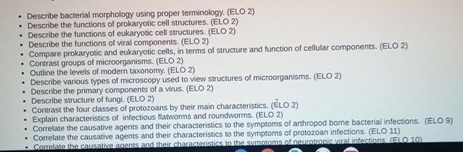 Solved Describe bacterial morphology using proper | Chegg.com