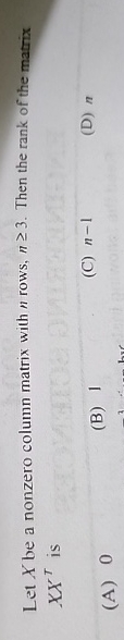 Solved Let x ﻿be a nonzero column matrix with n ﻿rows, n≥3. | Chegg.com