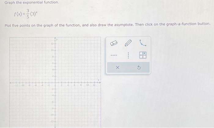 Solved Graph The Exponential Function Fx533x Plot Five 8527