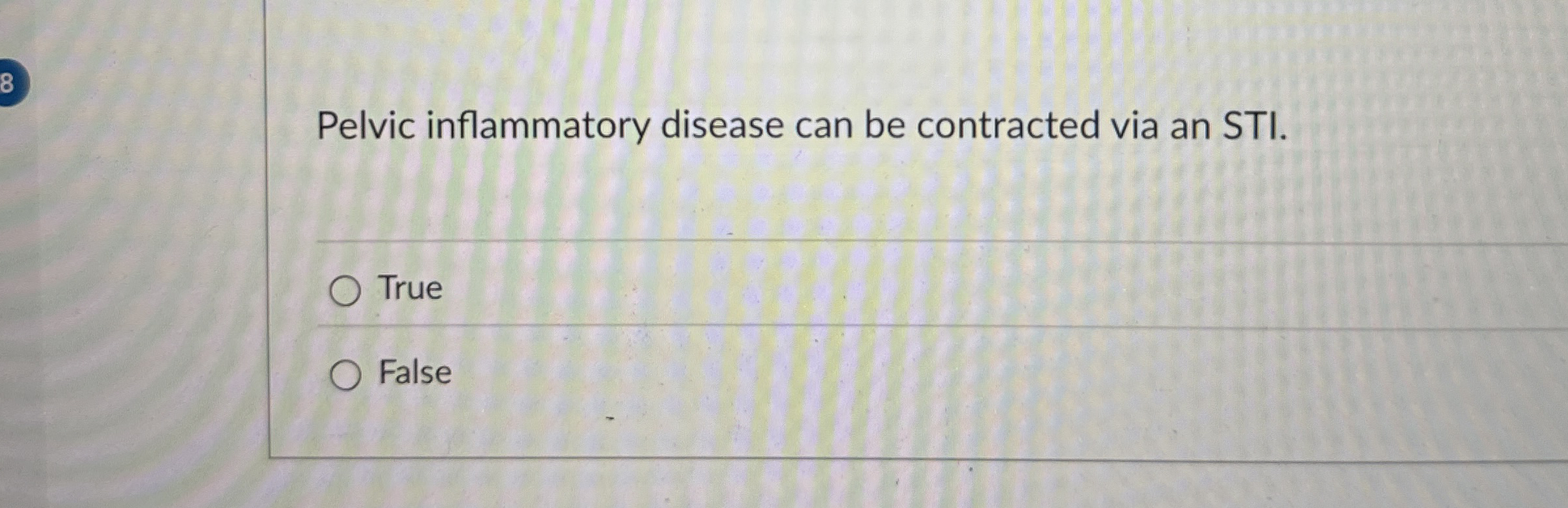 Pelvic inflammatory disease can be contracted via an | Chegg.com