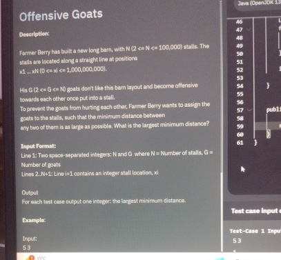Solved Offensive Goats solution in javaDeseripticn:Farmer | Chegg.com