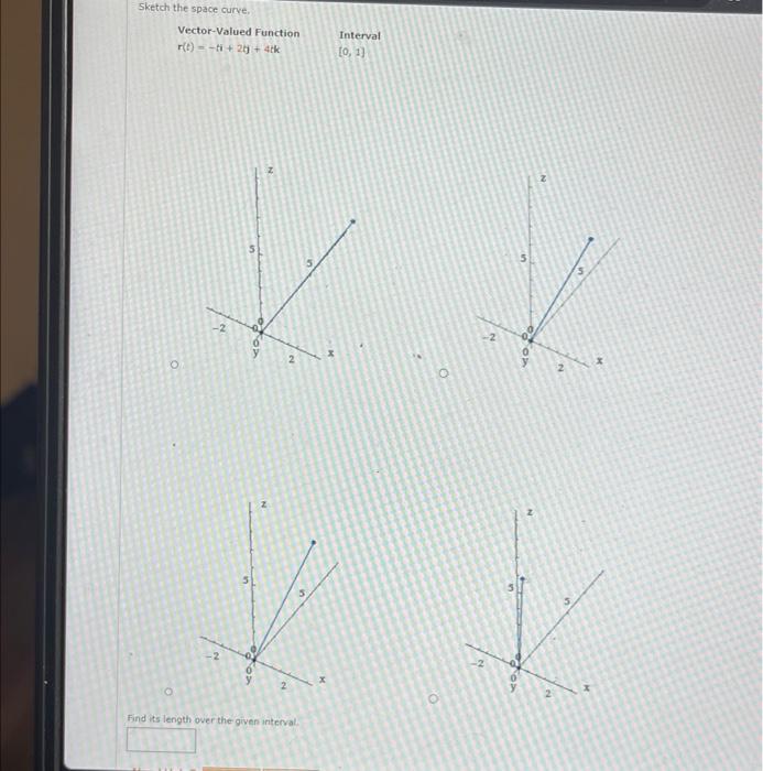 Solved Vector-Valued Function r(t)=−ti+2tj+4tk Find its | Chegg.com
