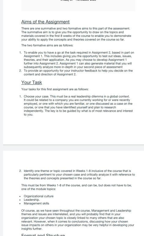 Aims of the Assignment There are one summative and | Chegg.com