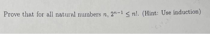 [Solved]: Real Analysis Prove that for all natural numbers