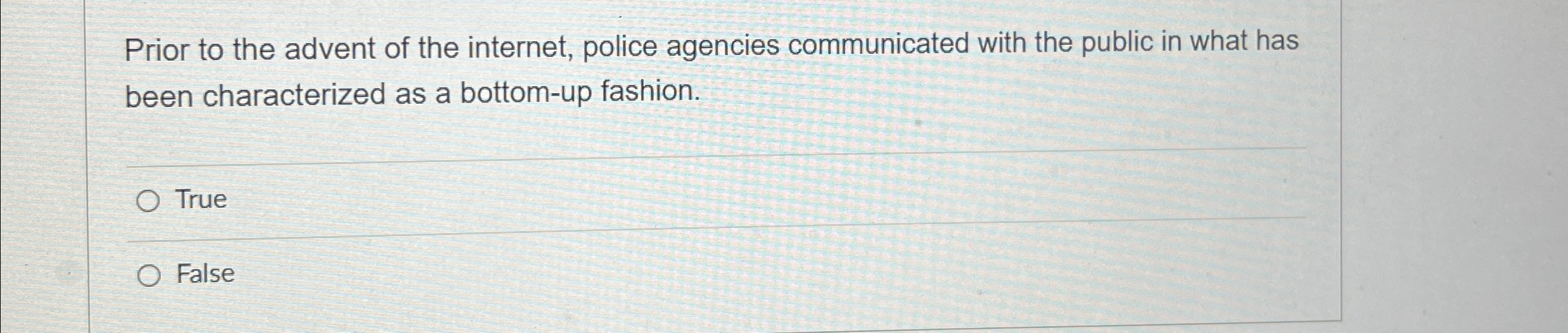 Solved Prior to the advent of the internet, police agencies | Chegg.com