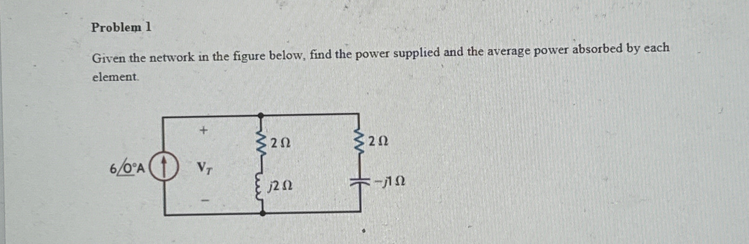 Solved Problem 1Given the network in the figure below, find | Chegg.com