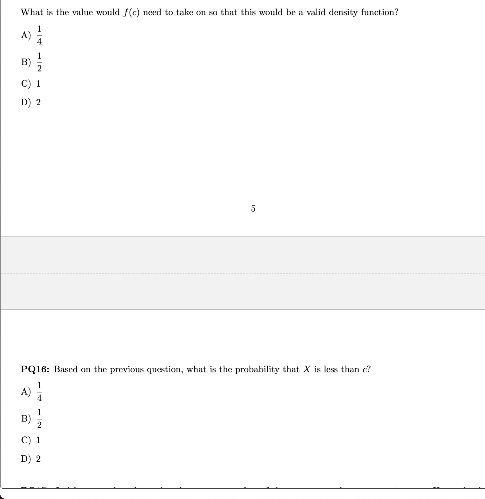 PQ16: Based on the previous question, what is the | Chegg.com