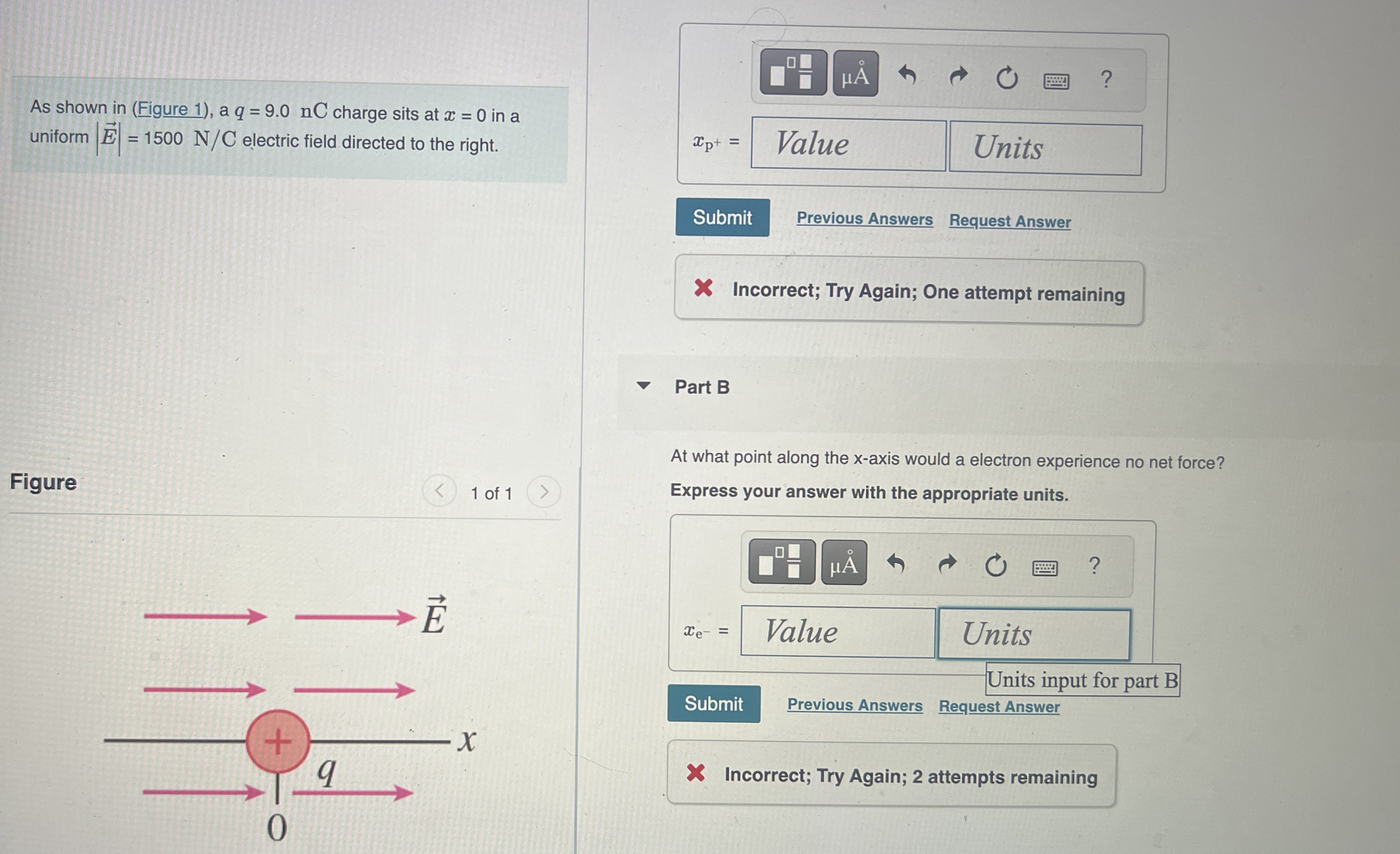 Solved As shown in (Figure 1), ﻿a q=9.0nC ﻿charge sits at | Chegg.com