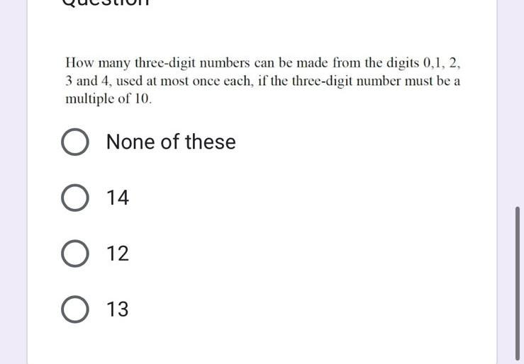 Solved How many three-digit numbers can be made from the | Chegg.com
