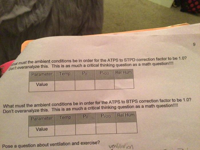 Solved umat must the ambient conditions be in order for the | Chegg.com