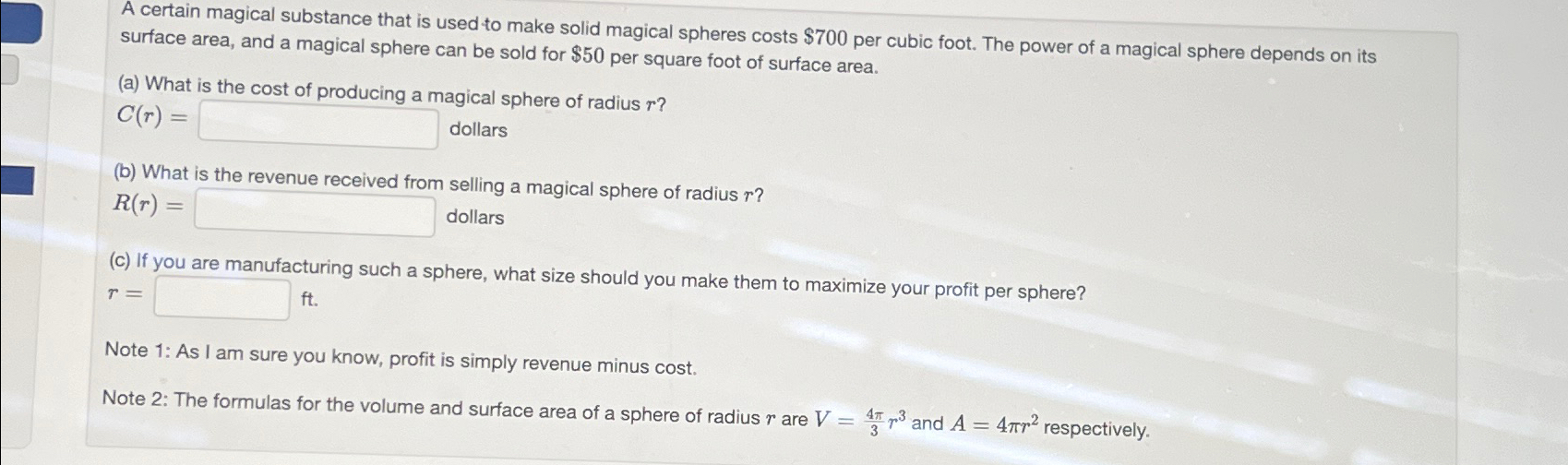 Solved A certain magical substance that is used to make | Chegg.com