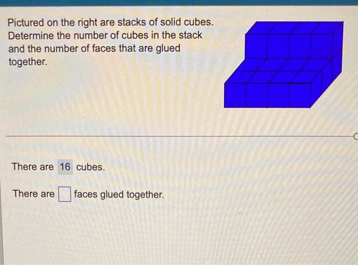 Solved Pictured on the right are stacks of solid cubes. | Chegg.com
