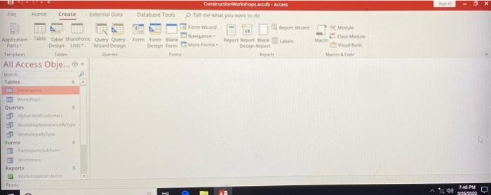 Solved Task Instructions Create A New Table In Design View Chegg