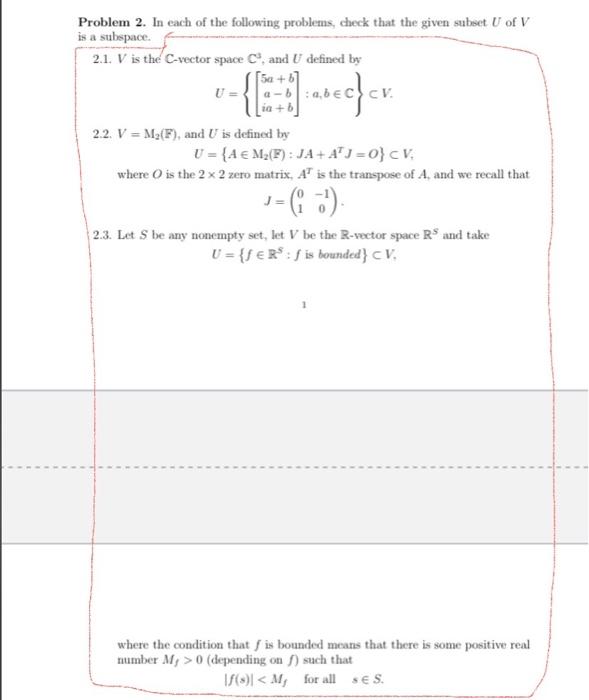 Solved Problem 2. In each of the following problems, check | Chegg.com
