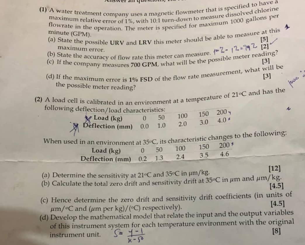 Solved (1) A water treatment company uses a magnetic | Chegg.com