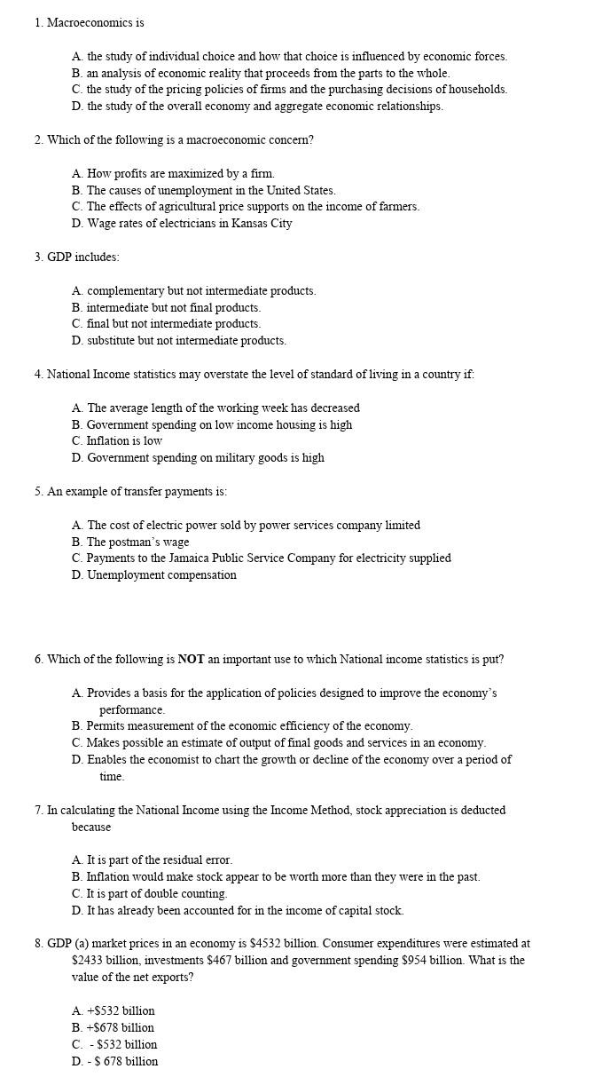 Solved 15. The income approach to calculating National | Chegg.com
