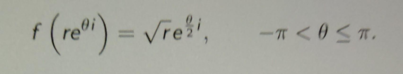 Solved Consider the branch of the function f(z)=z^(1/2) | Chegg.com