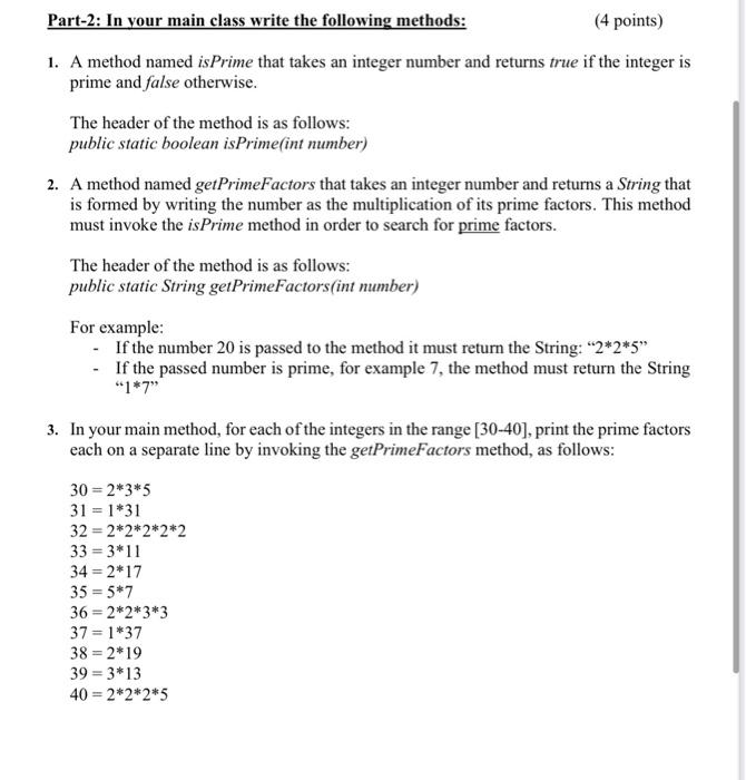 Solved Part-1: Study the following method, then perform the | Chegg.com