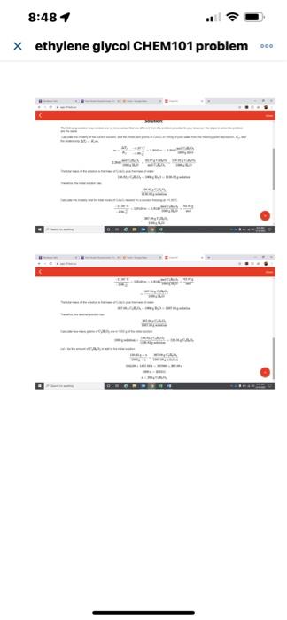 Solved Ethylene glycol (C6H602) is used as anadditive to the | Chegg.com