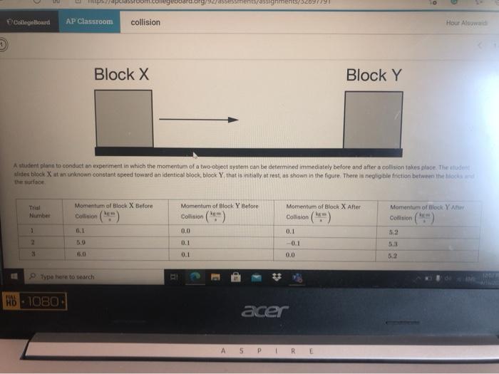 Solved 520 Collegelourd AP Classroom collision Hour Alcowe D | Chegg.com
