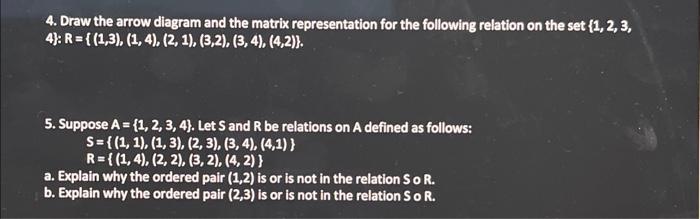 Solved 4. Draw the arrow diagram and the matrix | Chegg.com