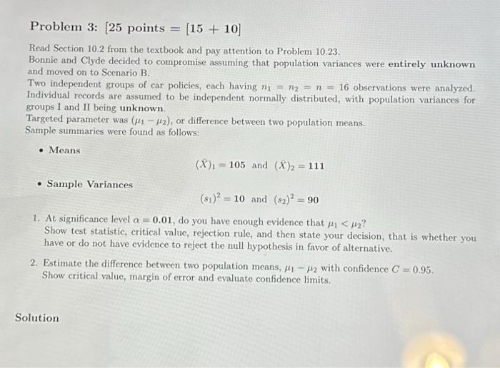 Solved Problem 3 25 Points 1510 Read Section 102 From 