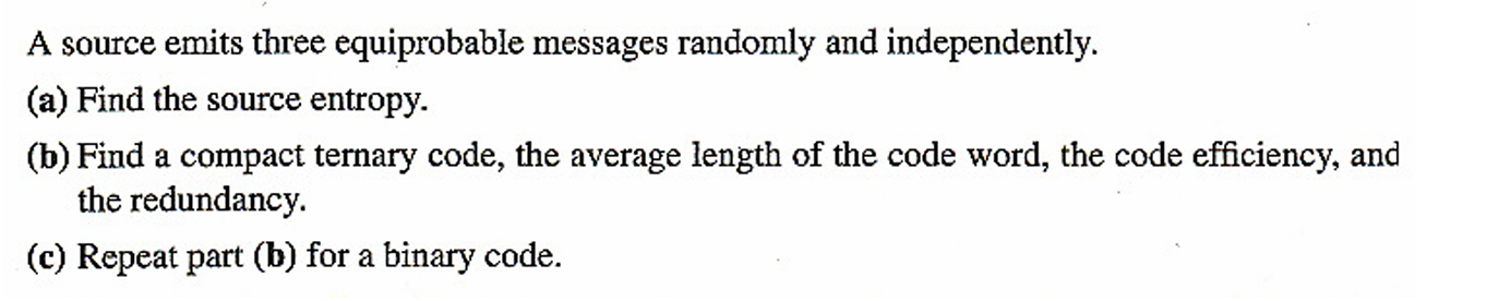 Solved A Source Emits Three Equiprobable Messages Randomly