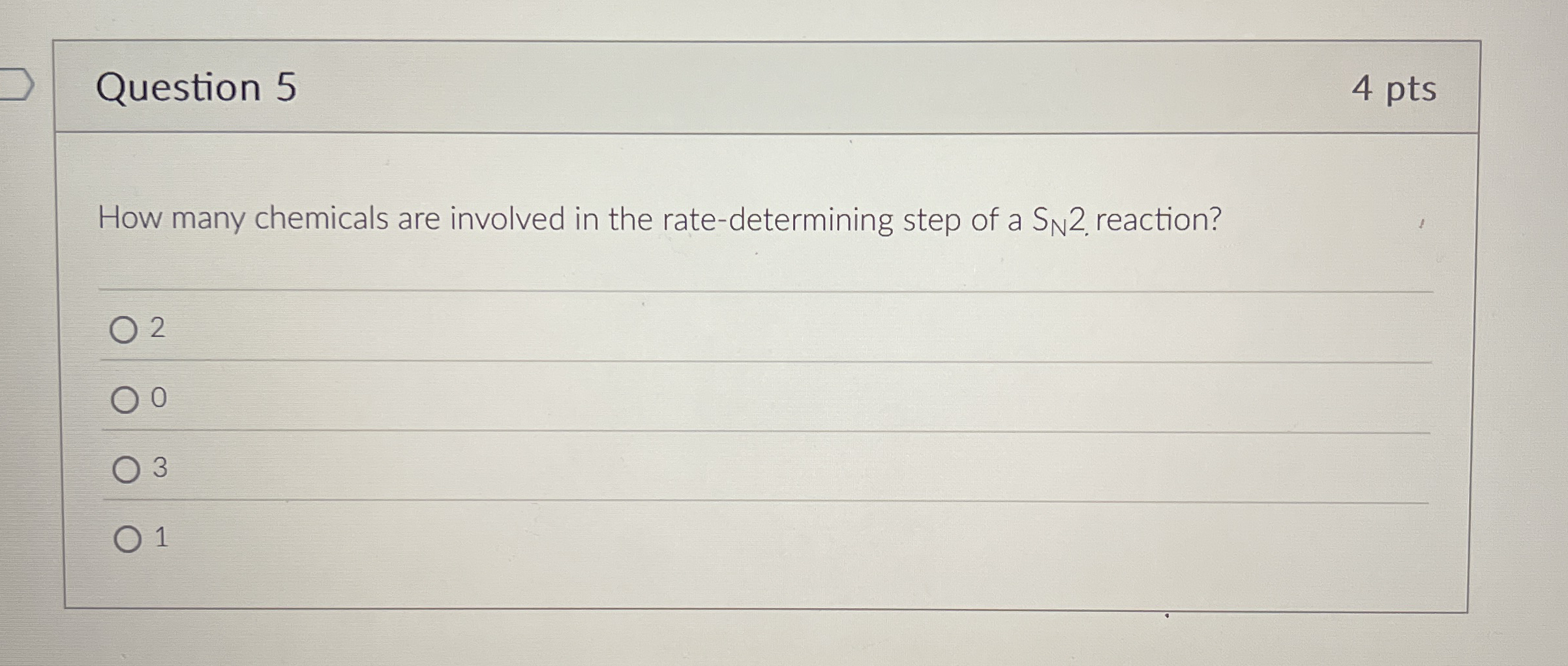 Solved Question 54 ﻿ptsHow many chemicals are involved in | Chegg.com