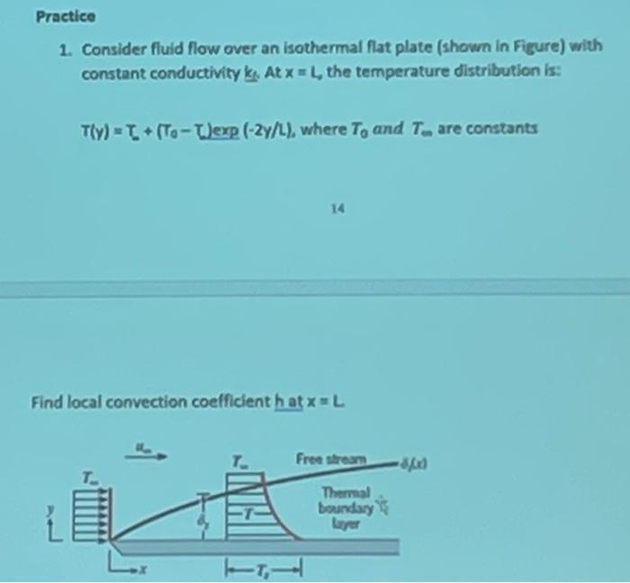 Solved 1. Consider fluid flow over an isothermal flat plate | Chegg.com