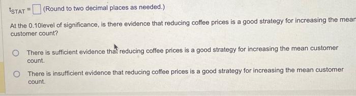 Solved The per-store daily customer count (i.e., the mean | Chegg.com