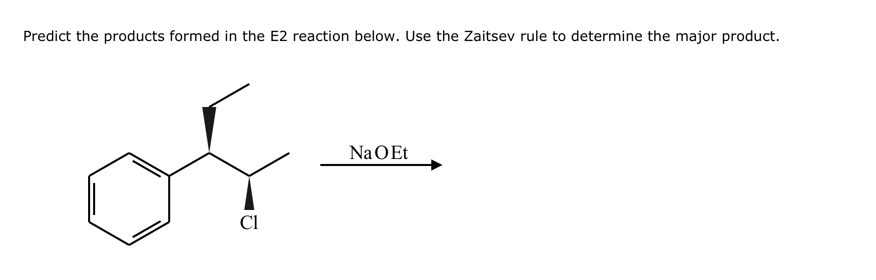 Solved Predict the products formed in the E2 ﻿reaction | Chegg.com