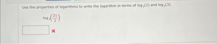 Solved Use the properties of logarithms to expand the | Chegg.com