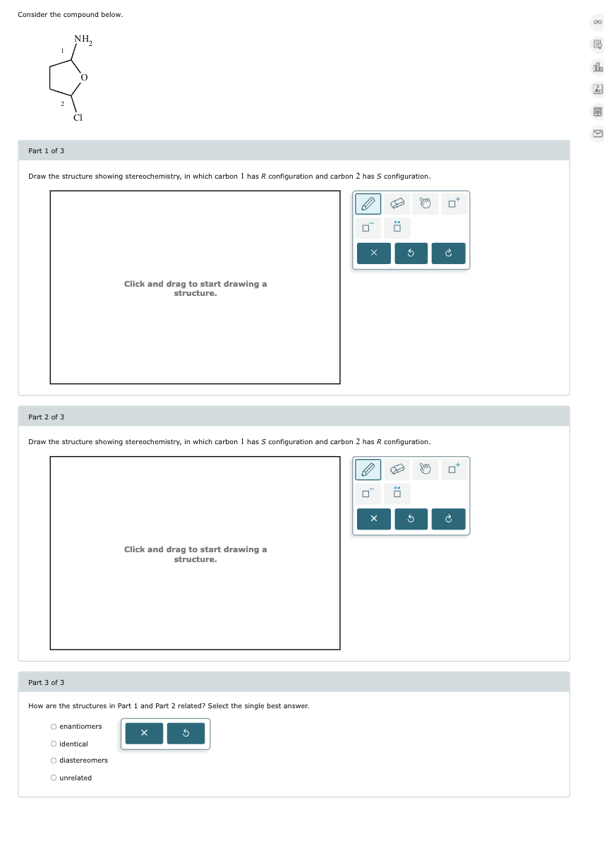 Consider the compound below.Part 1 ﻿of 3Draw the | Chegg.com