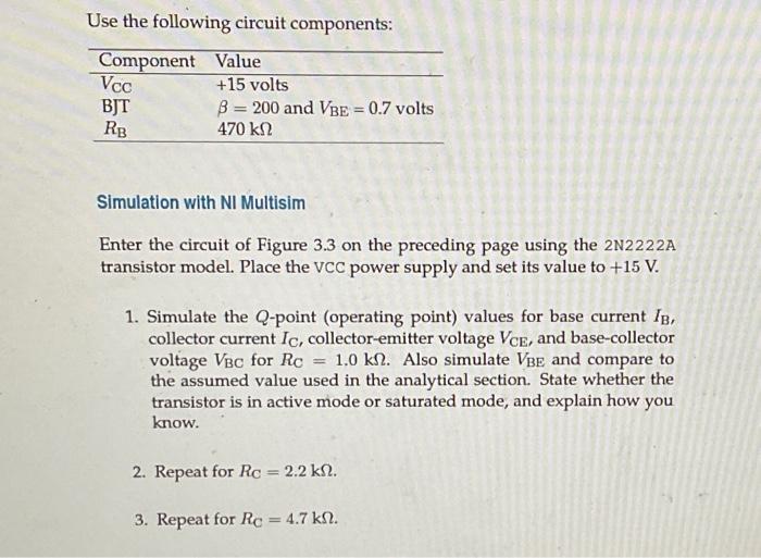 Solved Use the following circuit components: Simulation with | Chegg.com