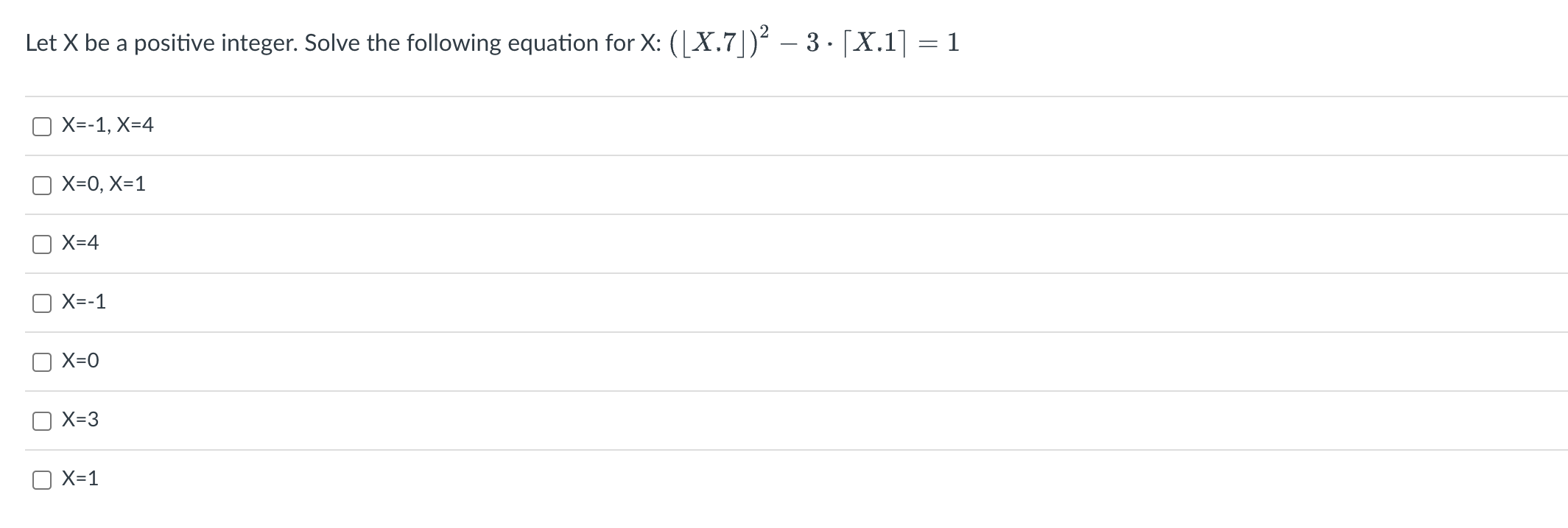 Solved Let x ﻿be a positive integer. Solve the following | Chegg.com