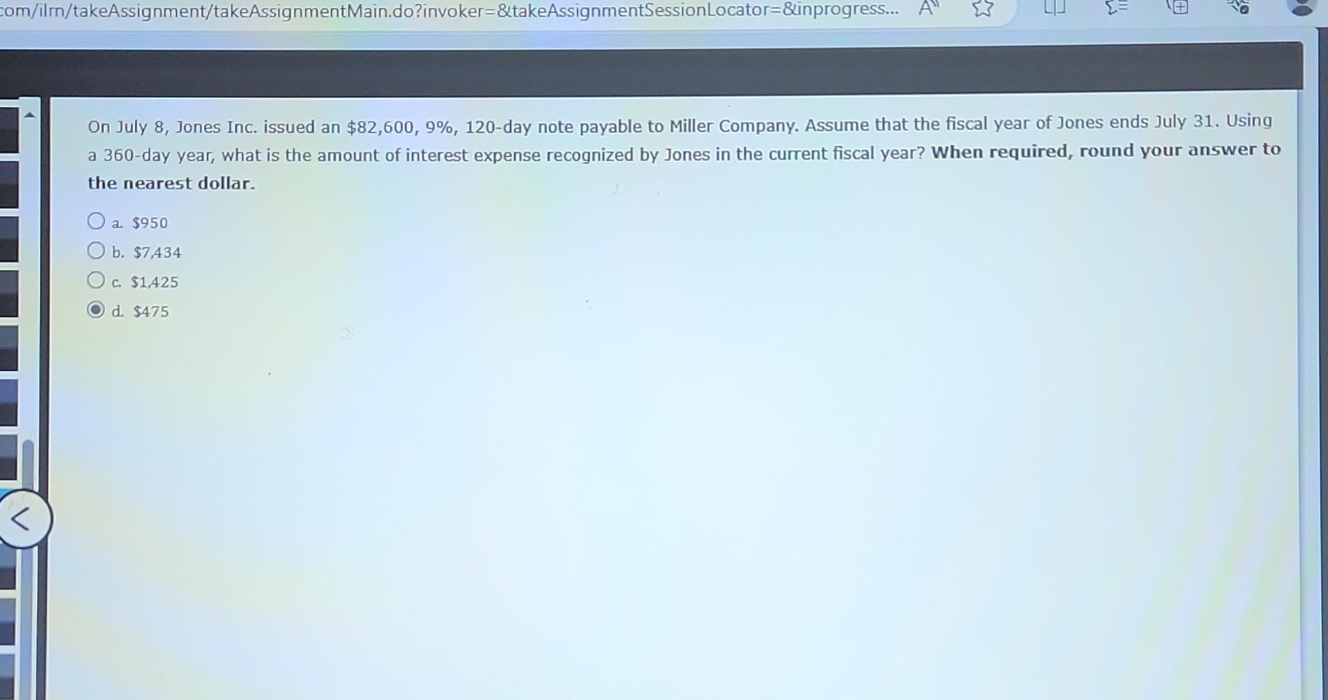 Solved On July 8 , Jones Inc. issued an $82,600,9%,120-day | Chegg.com