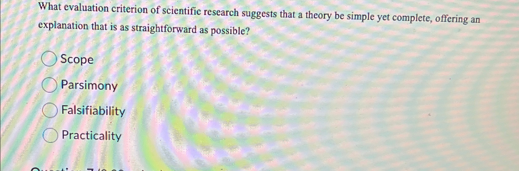 Solved What evaluation criterion of scientific research | Chegg.com