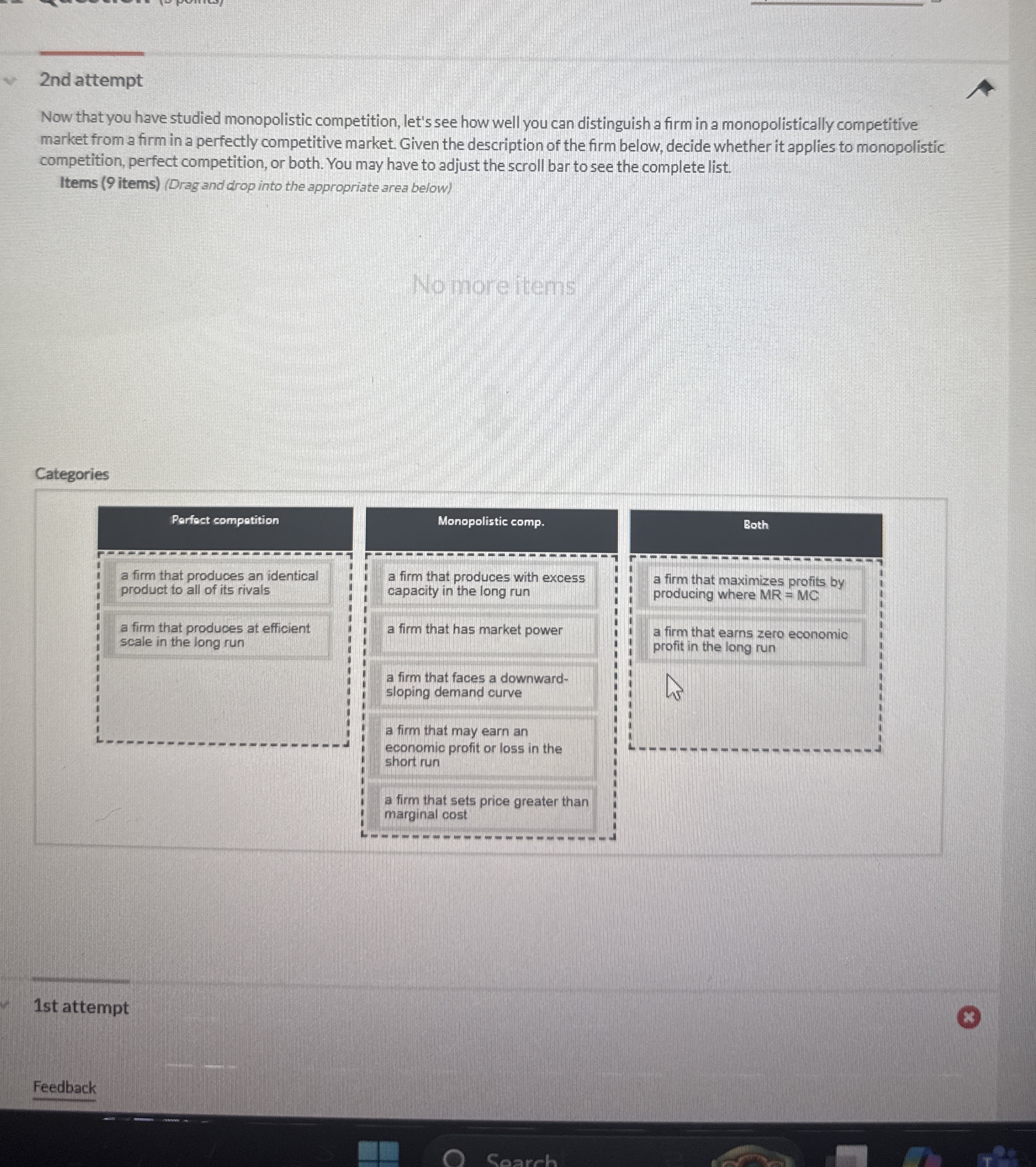 Solved 2nd attemptNow that you have studied monopolistic | Chegg.com