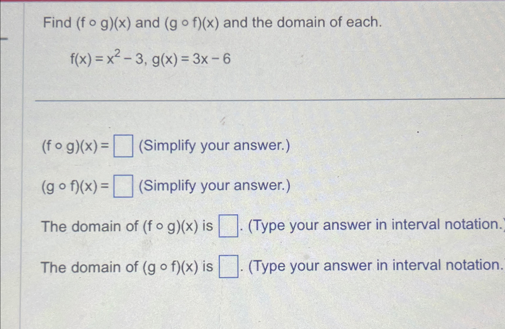 Solved Find F G X ﻿and G F X ﻿and The Domain Of