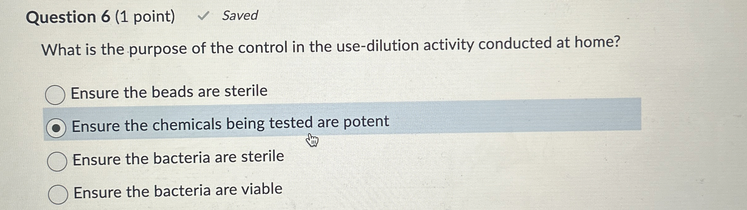 Solved Question 6 (1 ﻿point) ﻿SavedWhat is the purpose of | Chegg.com