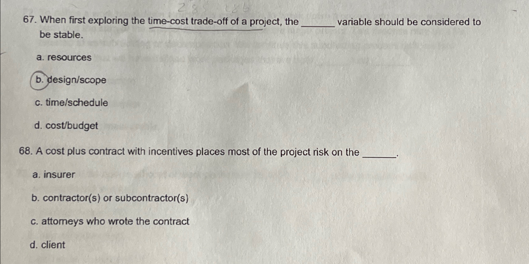 Solved When First Exploring The Time Cost Trade Off Of A