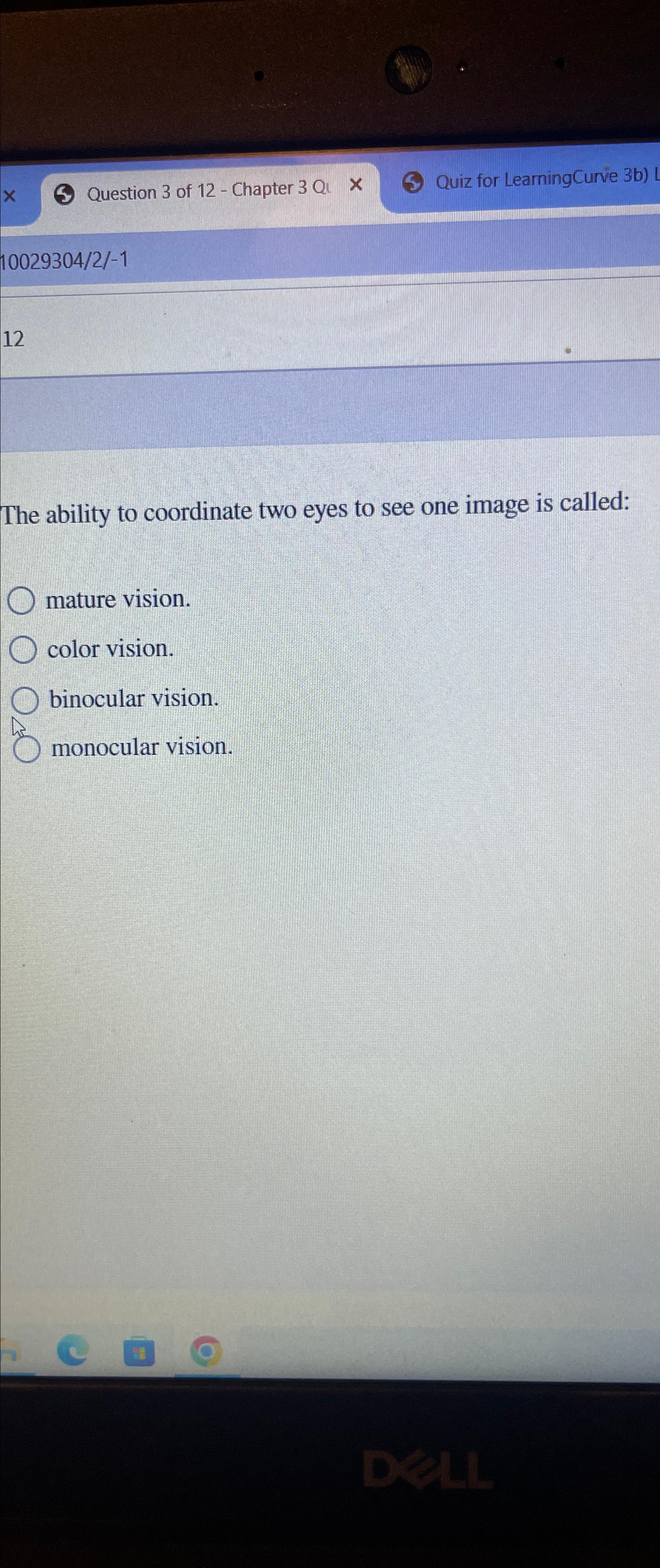 Solved Question 3 ﻿of 12 - ﻿Chapter 3 ﻿QQuiz for | Chegg.com
