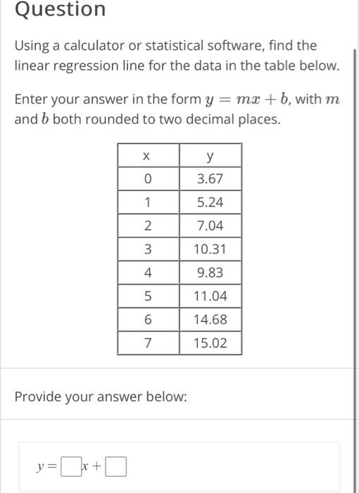 Solved Using a calculator or statistical software, find the | Chegg.com