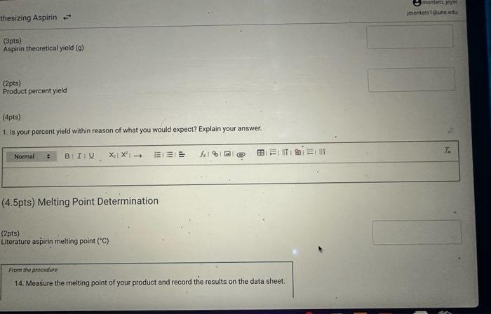 (21pts) Calculation of Yields (2pts) Write the | Chegg.com