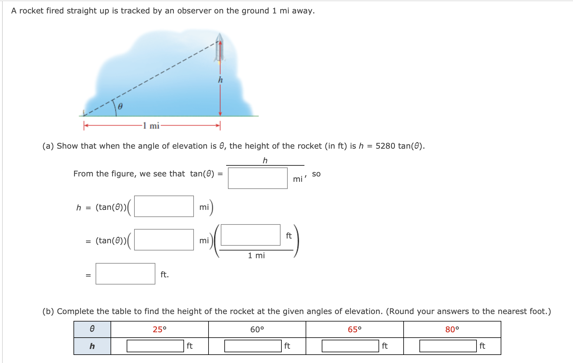 Solved A rocket fired straight up is tracked by an observer | Chegg.com