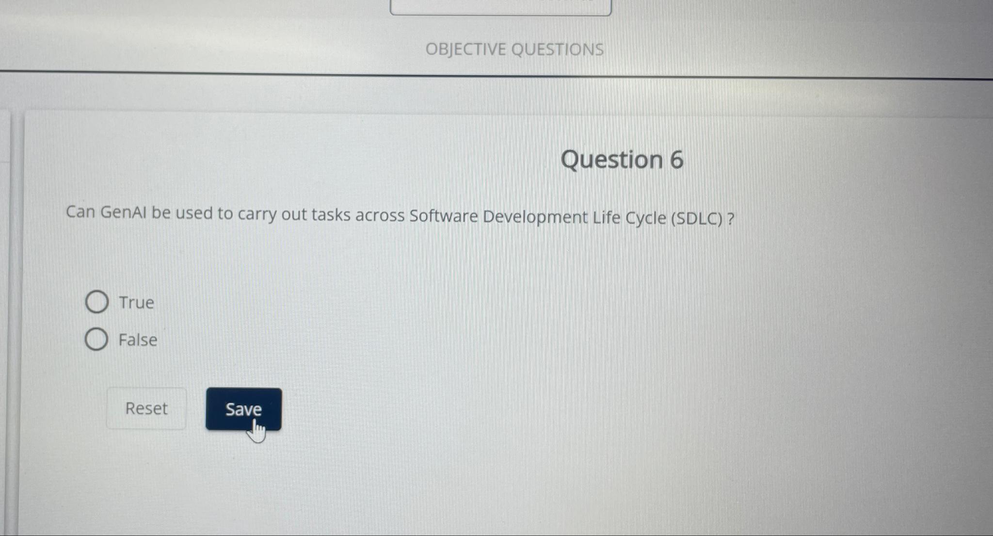 Solved OBJECTIVE QUESTIONSQuestion 6Can GenAl be used to | Chegg.com