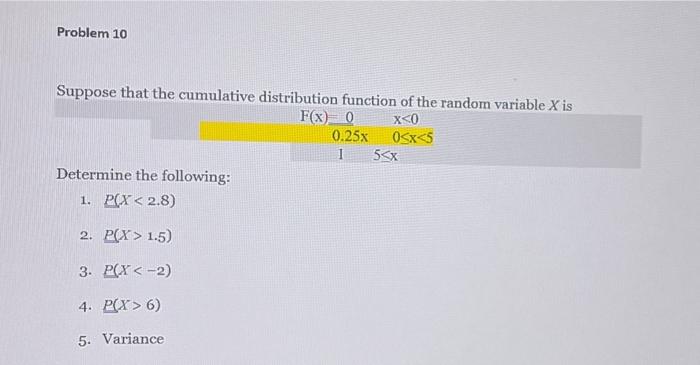 Solved Suppose that the cumulative distribution function of | Chegg.com